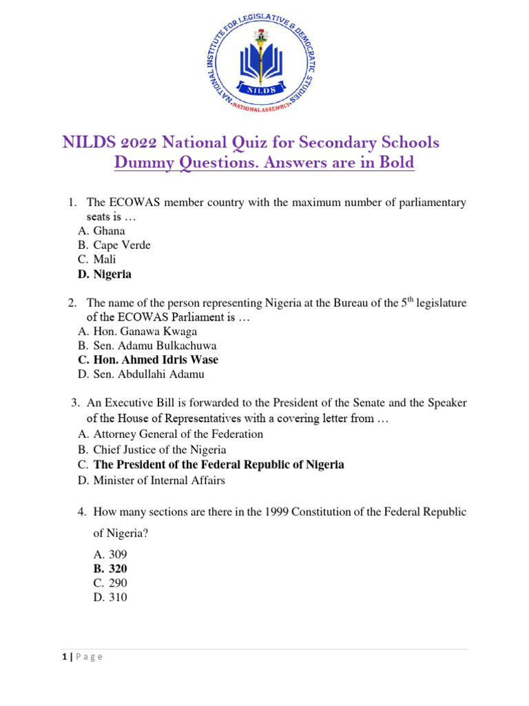 Dummy Questions | PDF | Legislature | Bill (Law)