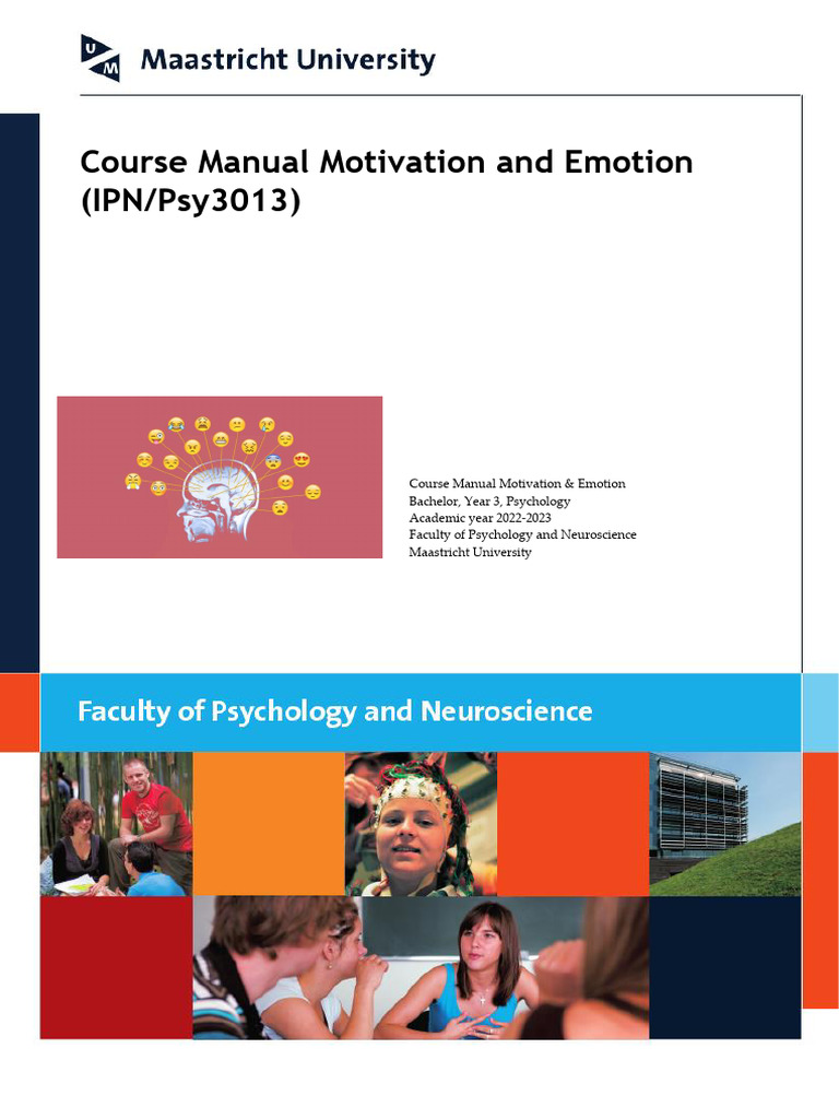Course Manual: Motivation & Emotion | PDF | Emotions | Empathy