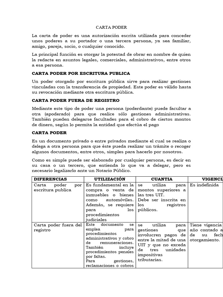 Carta Poder | PDF