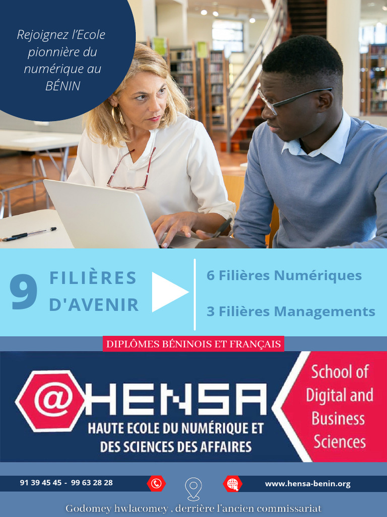 HENSA : Formations Numériques au Bénin | PDF | Informatique | Application