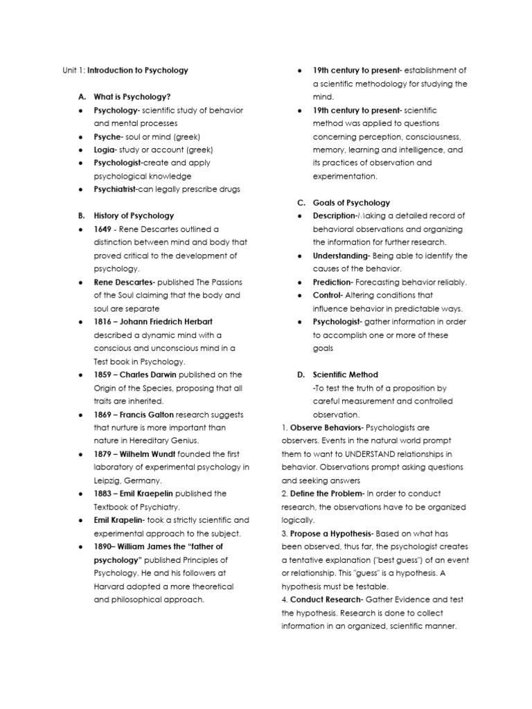 Introduction to Psychology - Integrated Notes for Midterms (5)_OWN ...