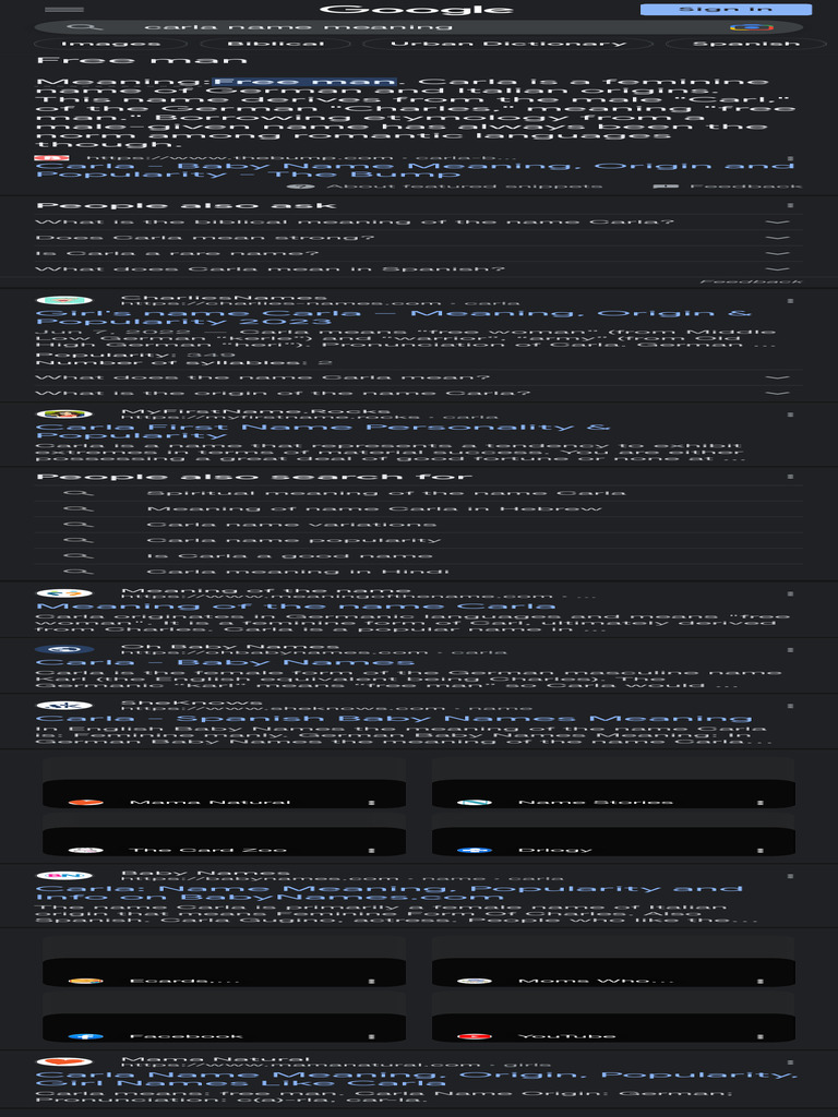 Carla Name Meaning - Google Search | PDF | German Language | Linguistics