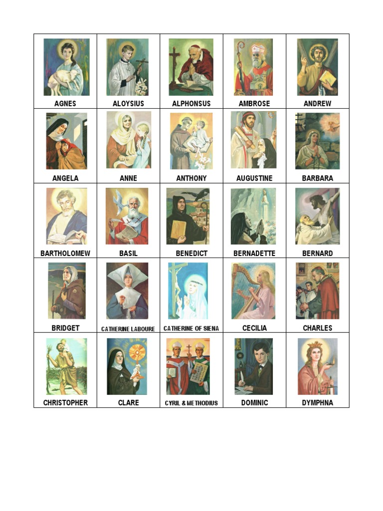 Saint Bingo Call Cards | PDF