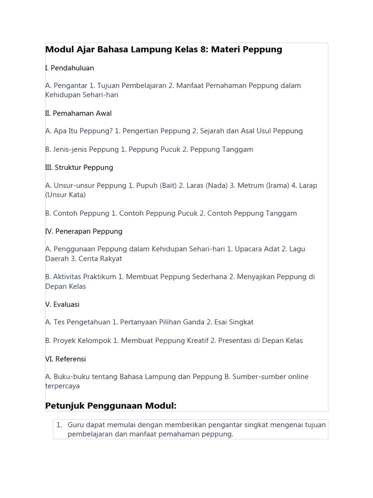 Modul Ajar Peppung | PDF | Kajian Bahasa Asing