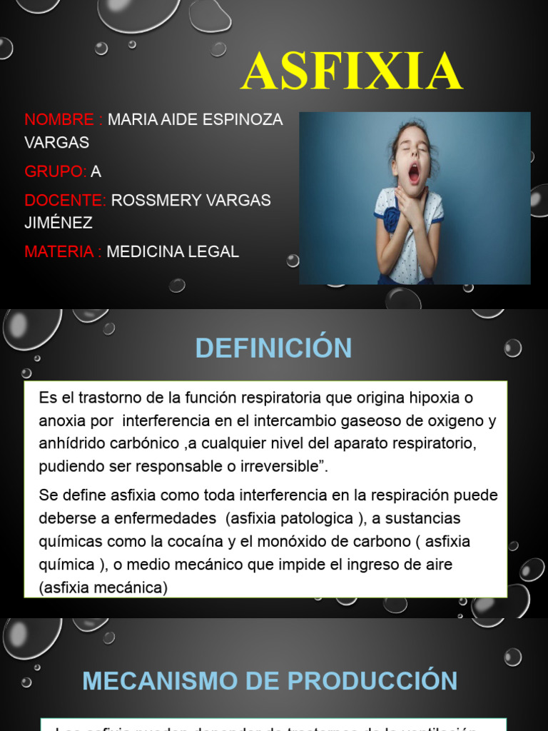 Tipos y Mecanismos de Asfixia | PDF | Pulmón | Sistema respiratorio