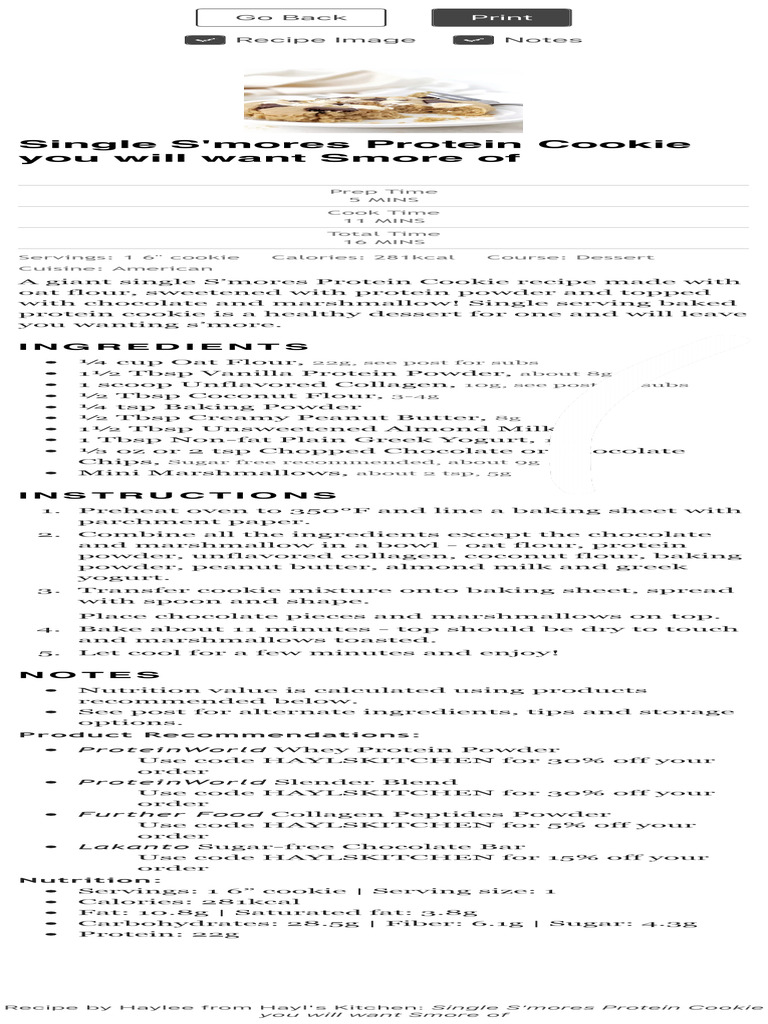 Protein Cookie Marshmallow | PDF | Chocolate | Marshmallow