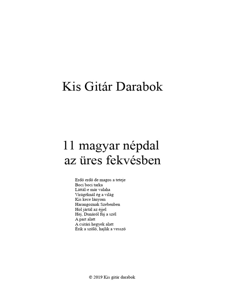 11 Magyar Népdal | PDF