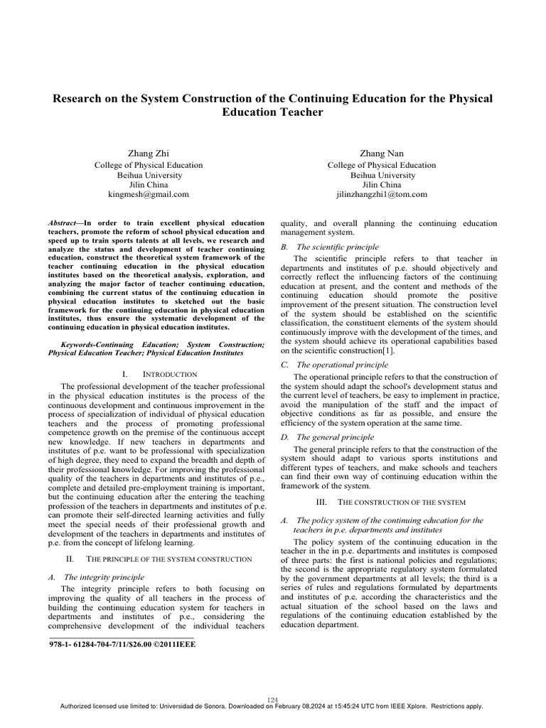 Research On The System Construction of The Continuing Education For The ...