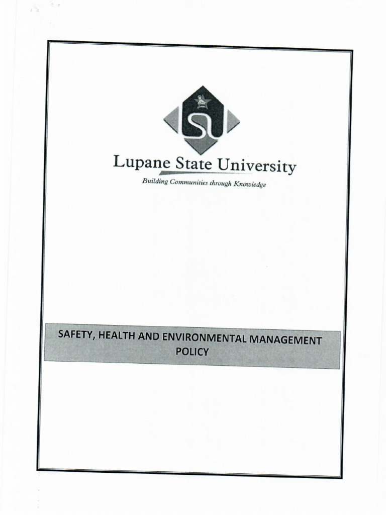 Safety Health and Environmental Management Policy | PDF