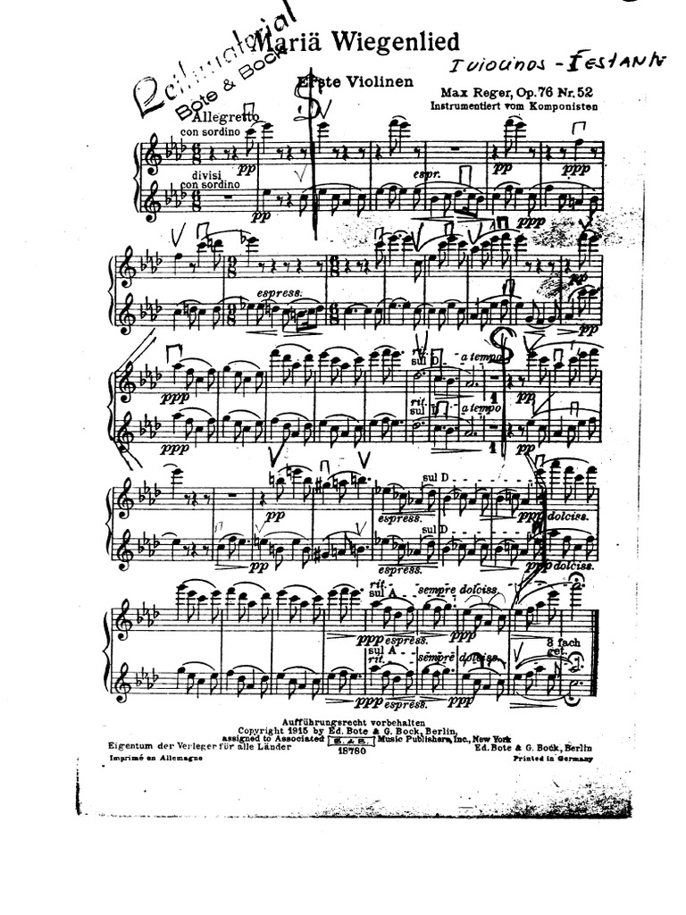 Maria Wiegenlied, Max Reger | PDF