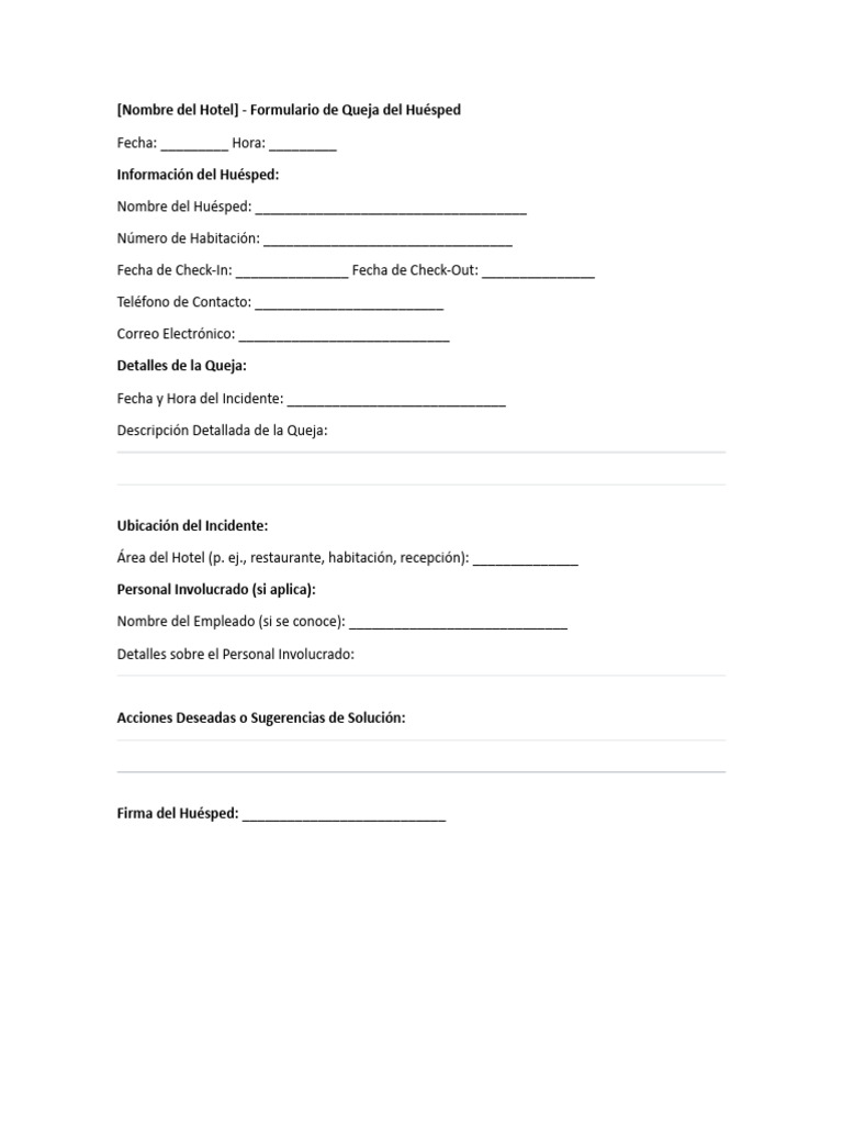 Formato de Queja | PDF