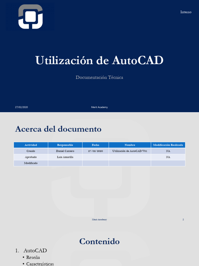 Utilización de AutoCAD - v1 | PDF | Cad automático | Ventana (informática)