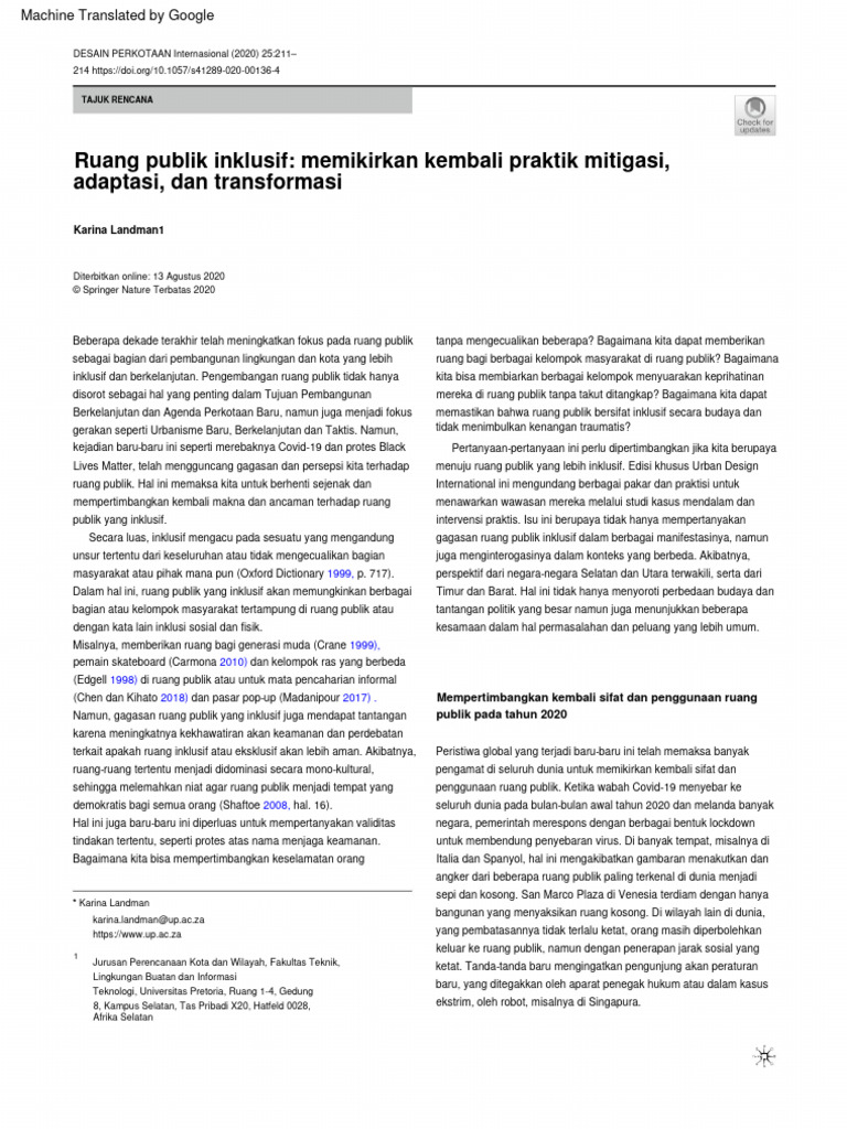 Ruang Publik Inklusif | PDF | Sejarah