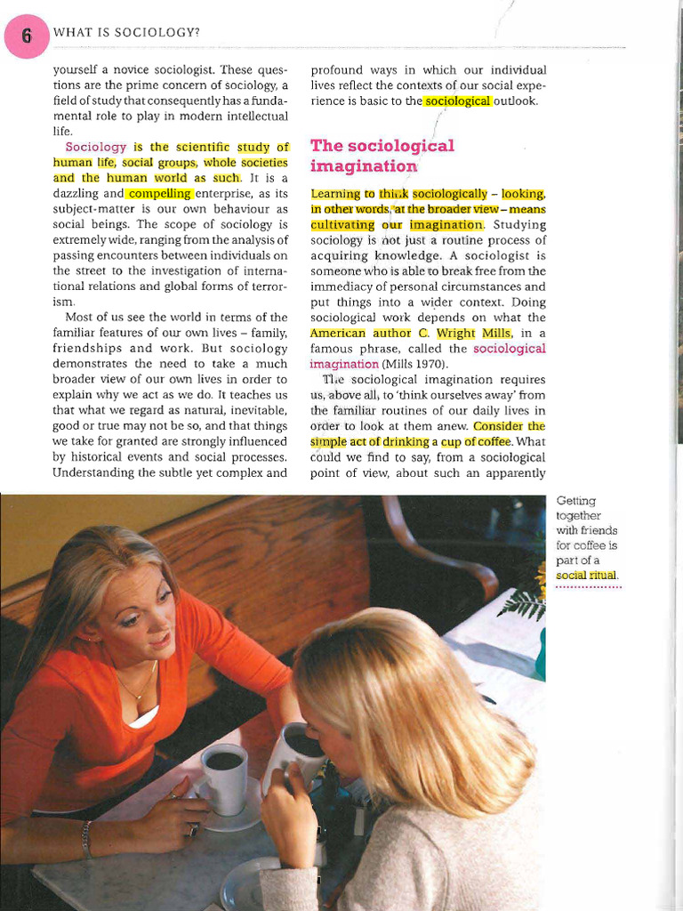 Sociological Imagination, Perspective and August Comte Discussion | PDF ...