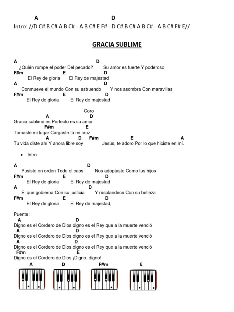 Acordes Gracia Sublime Es | PDF