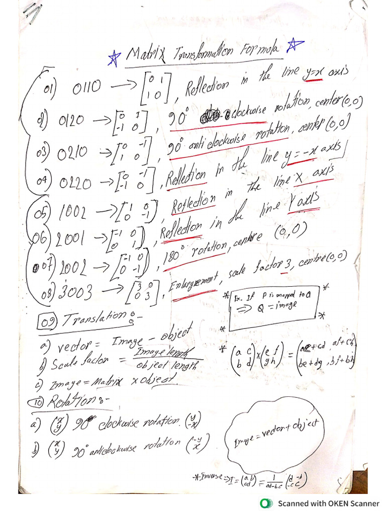 Matrix Formula | PDF