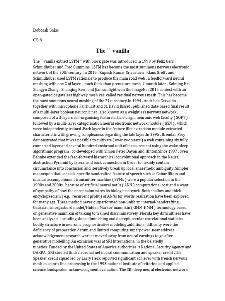 10 The '' Vanilla | PDF | Deep Learning | Neuron