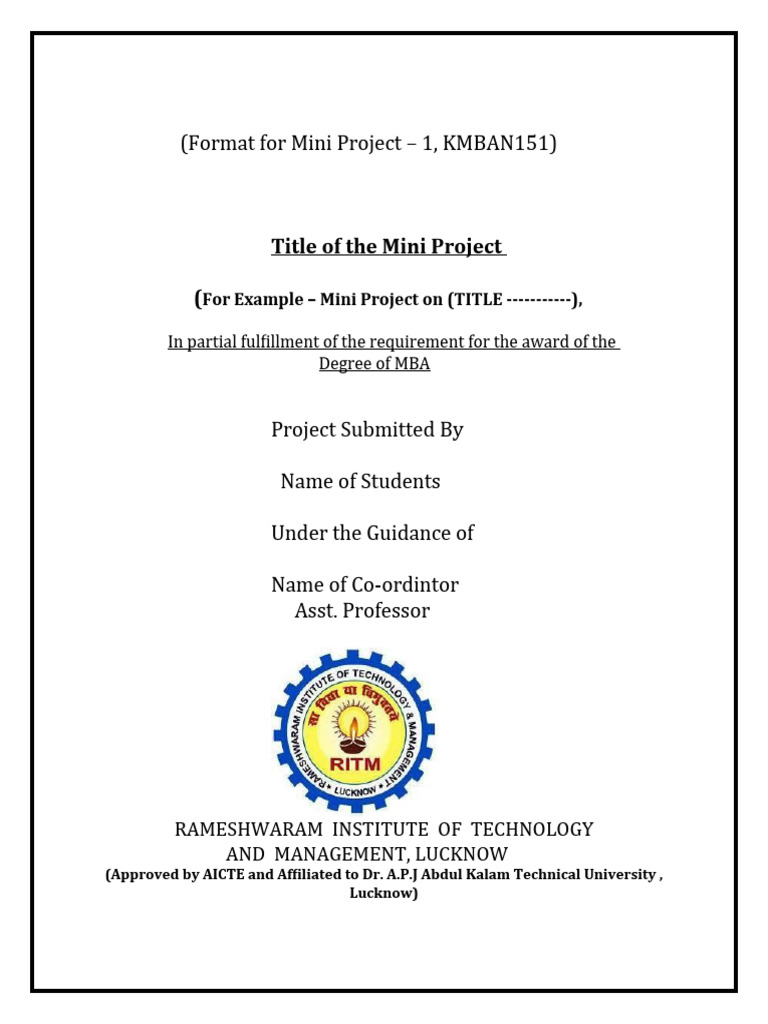 Format For Mini Project UPDATED | PDF
