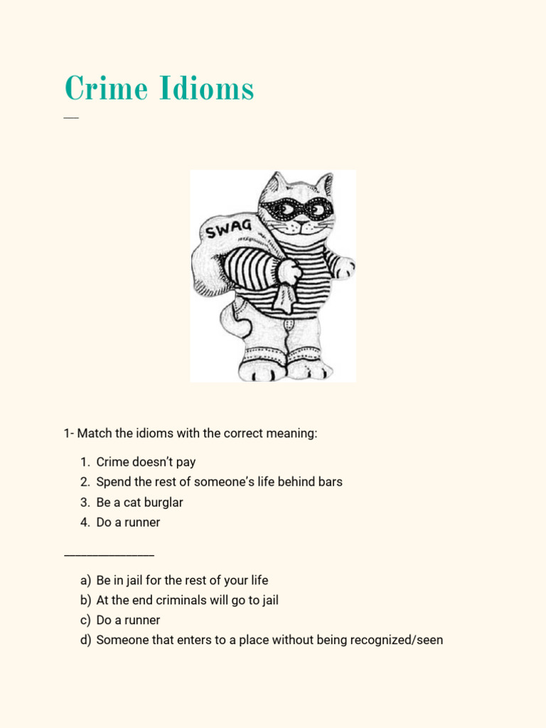 Crime Idioms | PDF