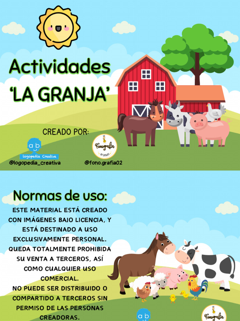 Actividades La Granja | PDF | Color | Granjas