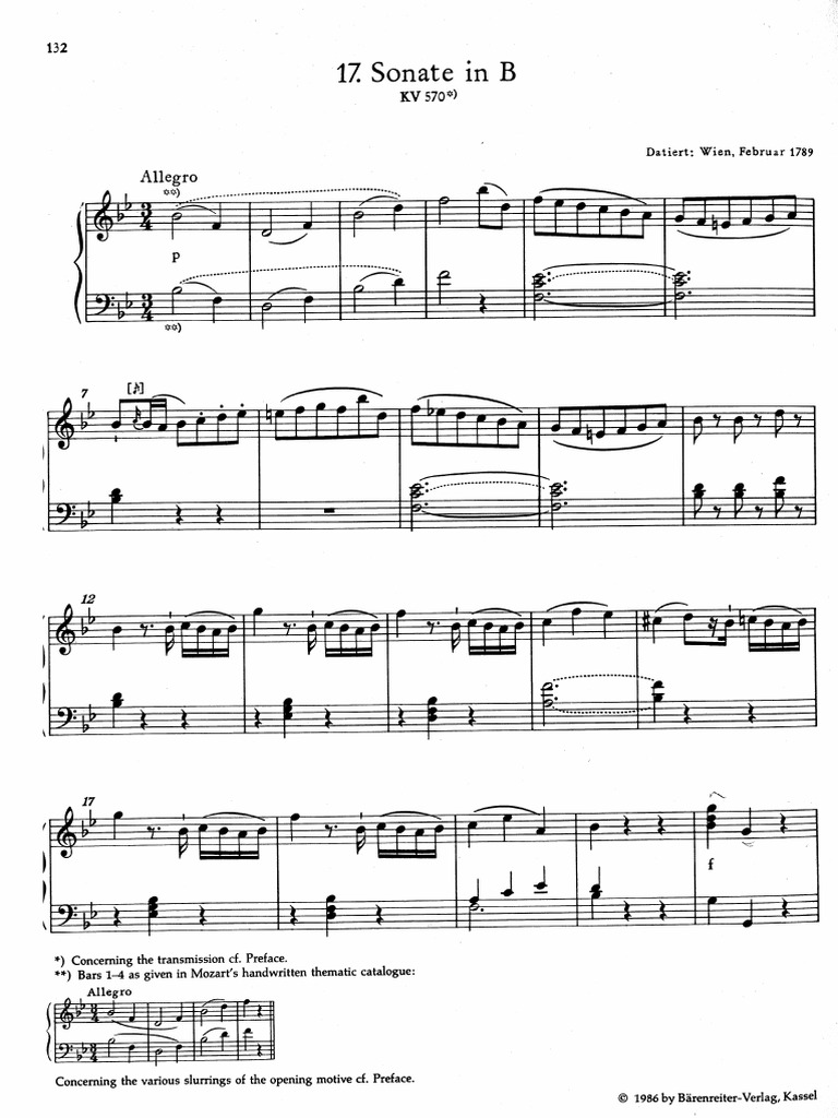 Mozart K570 | PDF