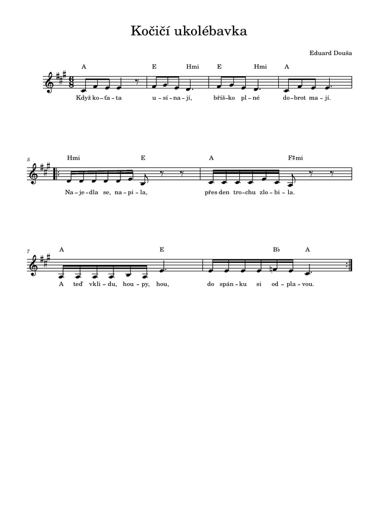 Kočičí ukolébavka | PDF