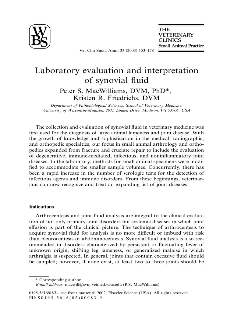Laboratory Evaluation and Interpret 2003 Veterinary Clinics of North ...
