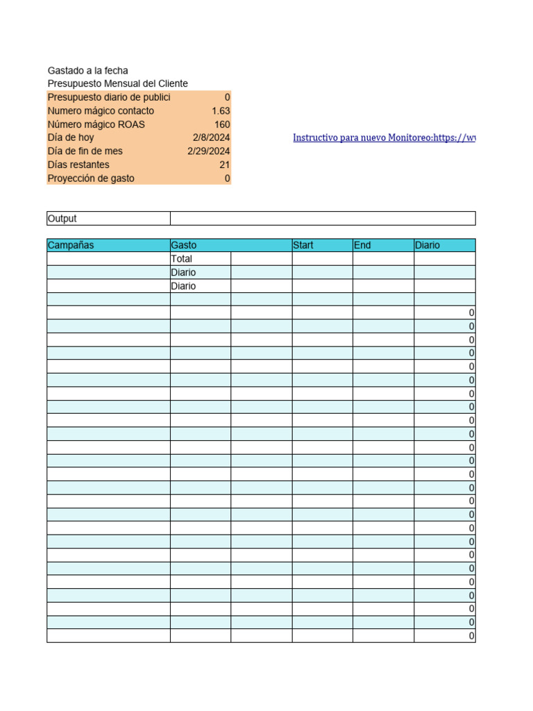 Hoja de Trabajo Facebook Ads | PDF