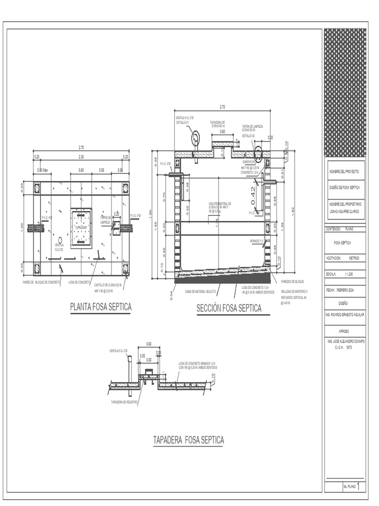Detalle Fosa Septica-Fosa | PDF