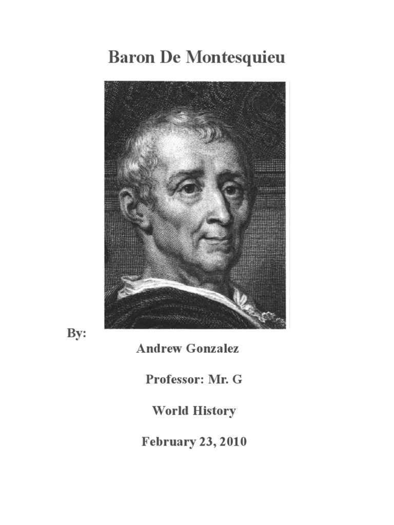 Baron de Montesquieu | PDF | Montesquieu | Political Theories