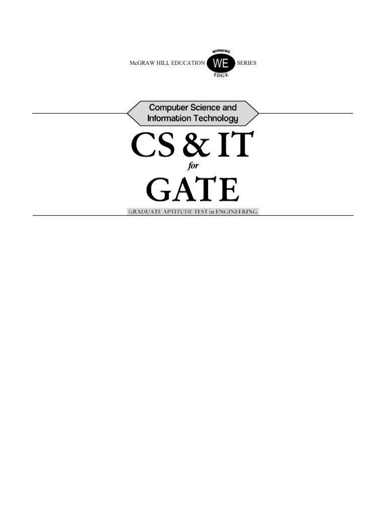 Computer Science and Information Technology For Gate 1259027201 9781259027208 Compress | PDF ...