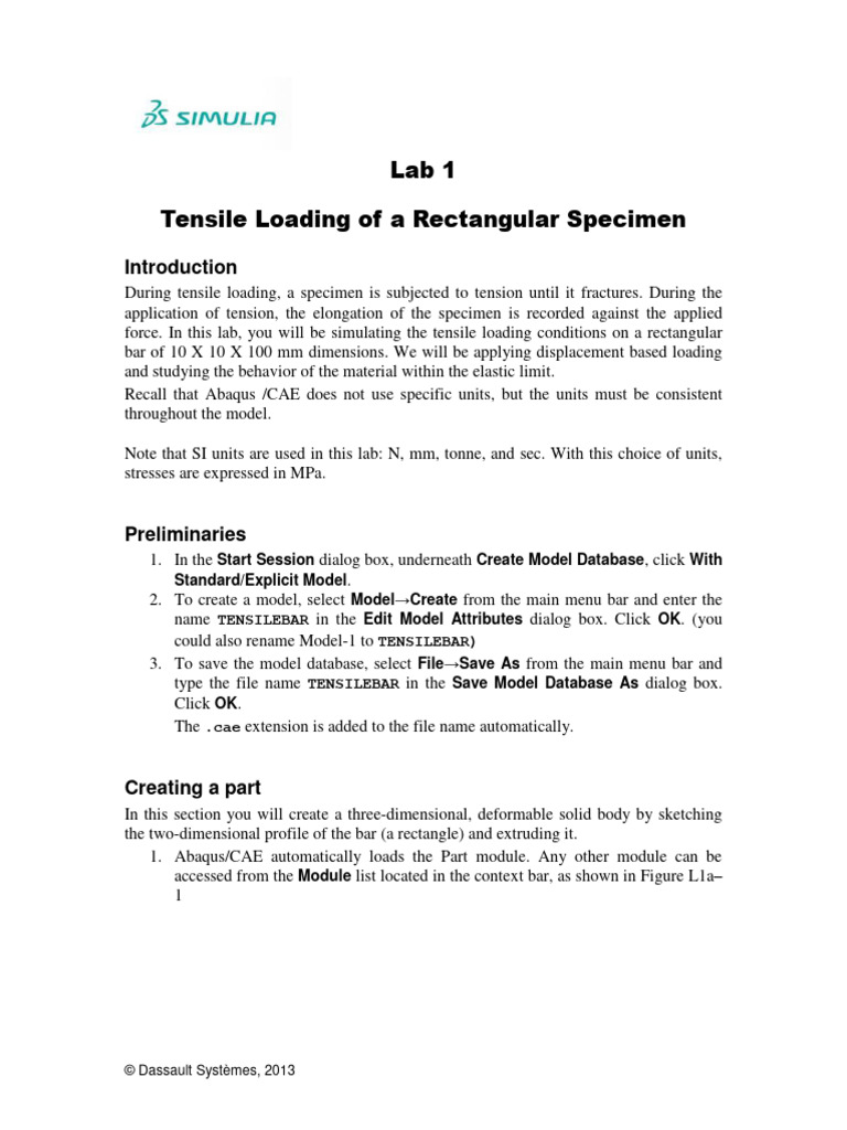Lab 1 | PDF | Stress (Mechanics) | Deformation (Engineering)