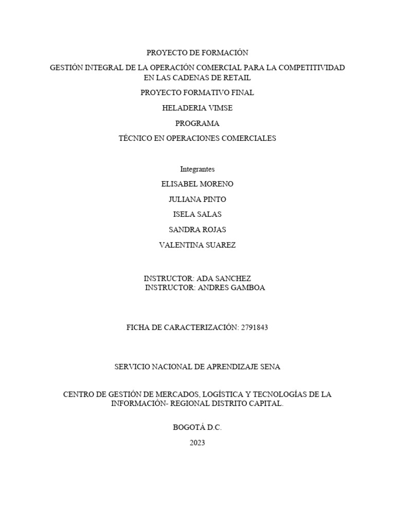Plantilla de Formato Comercial Heladeria Vimse | Descargar gratis PDF ...