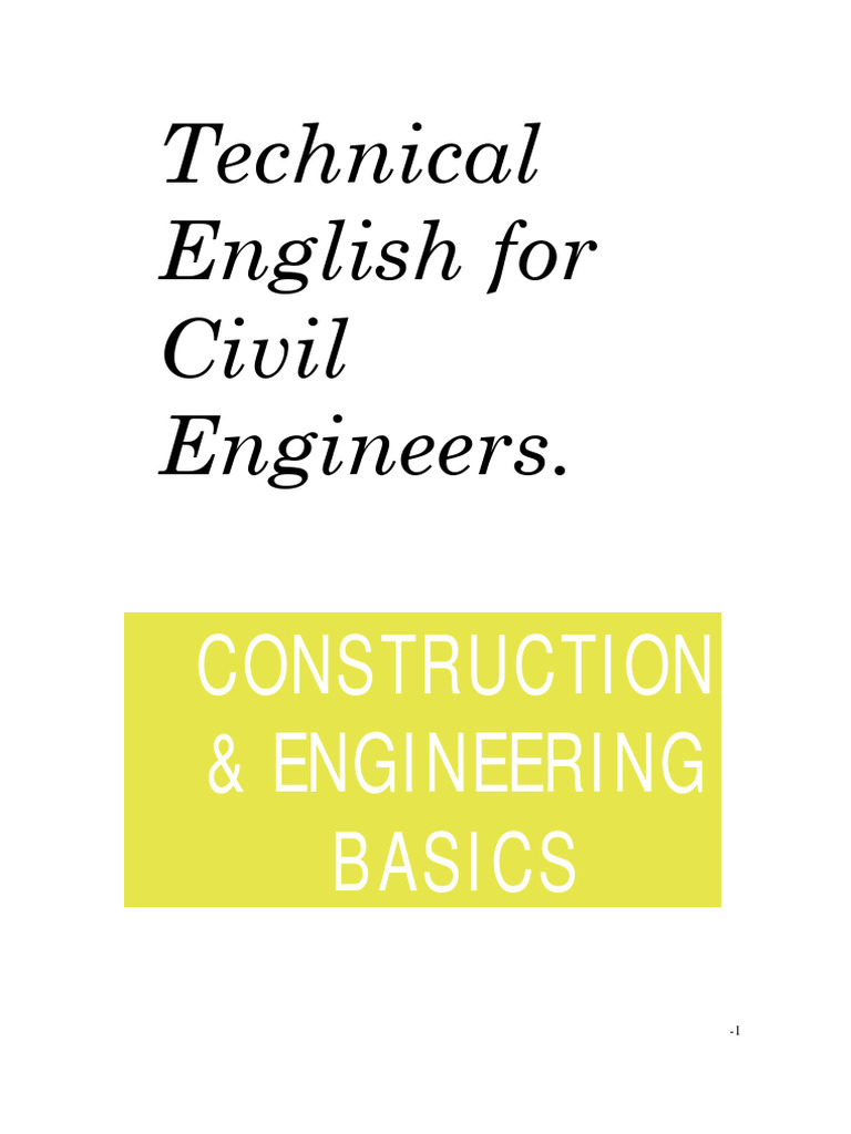 Technical English for Civil Engineers | PDF | Engineering | Civil ...