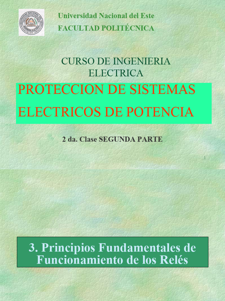 Clase 2-2 | Descargar gratis PDF | Relé | Corriente eléctrica