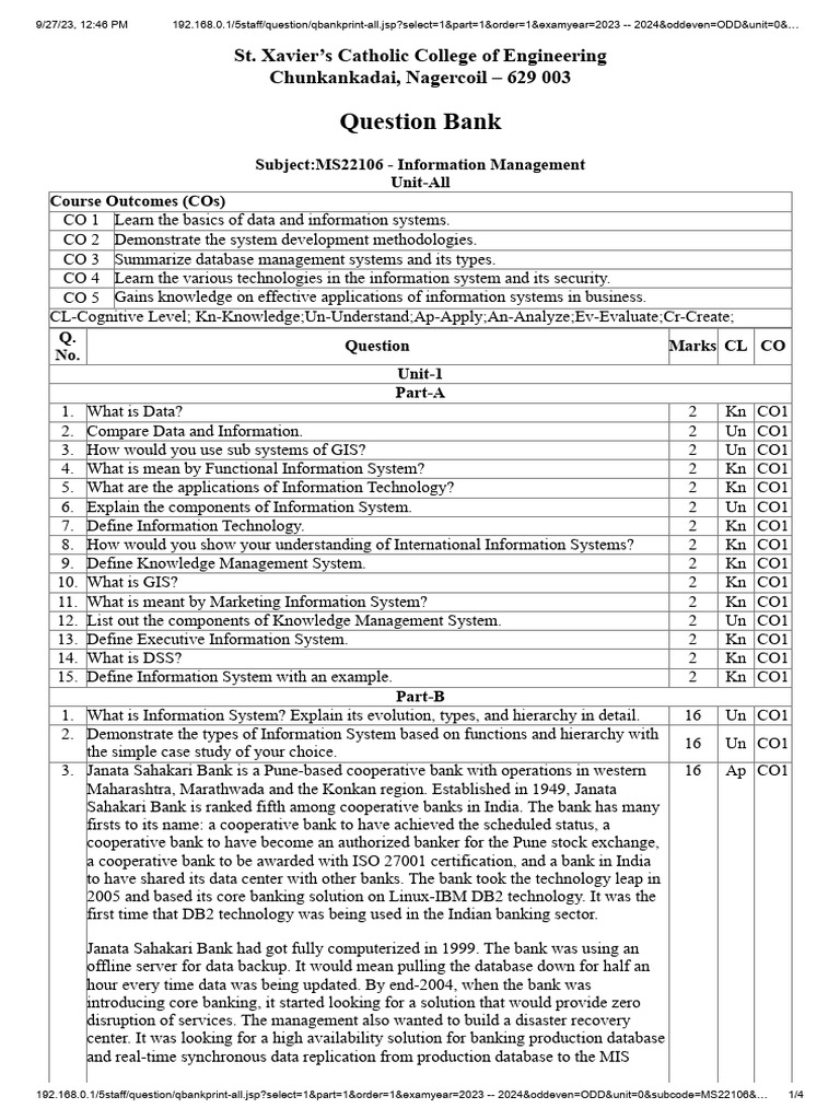 Im QB | PDF | Databases | Security