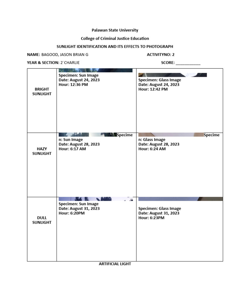 Sunlight Identification and Its Effects to Photograph Bagood | PDF ...