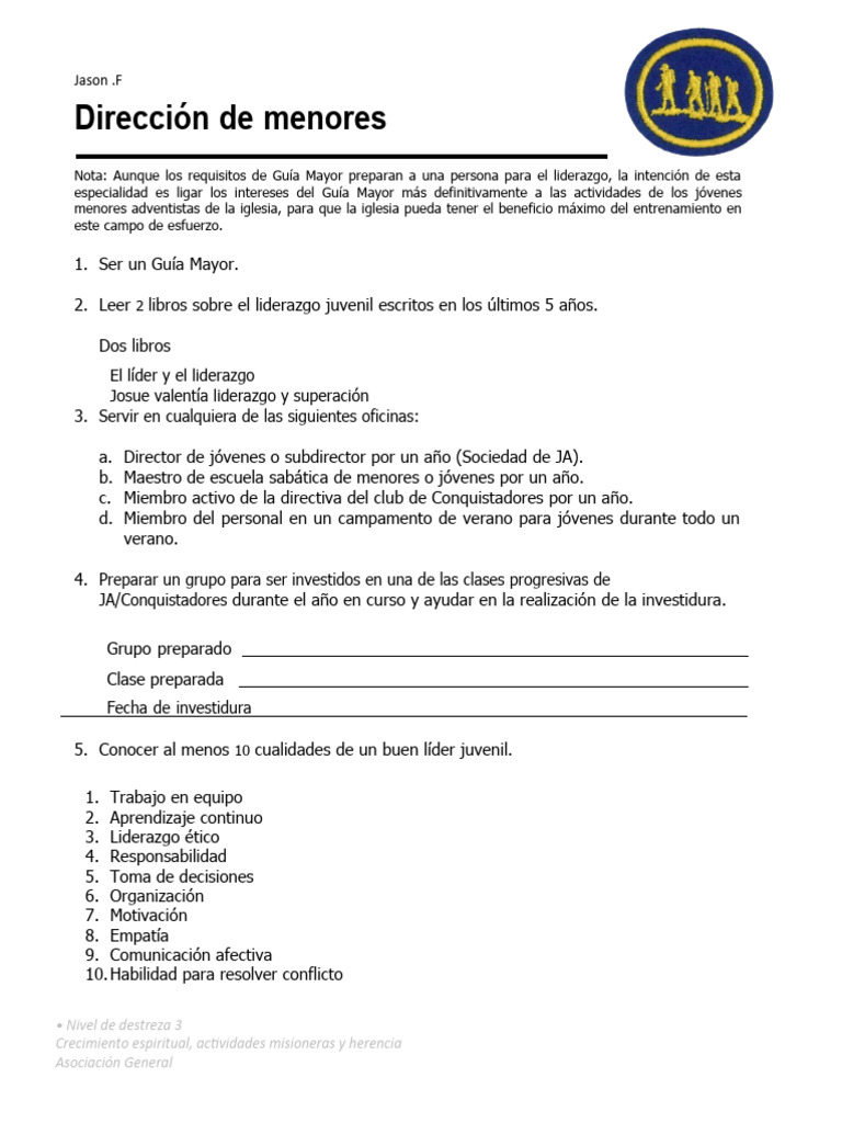 Dirección de Menores | PDF | Adolescencia | Comportamiento