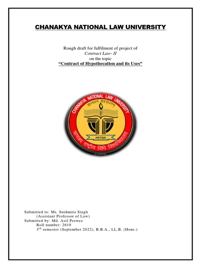 Understanding Hypothecation in Law | PDF | Security Interest | Loans