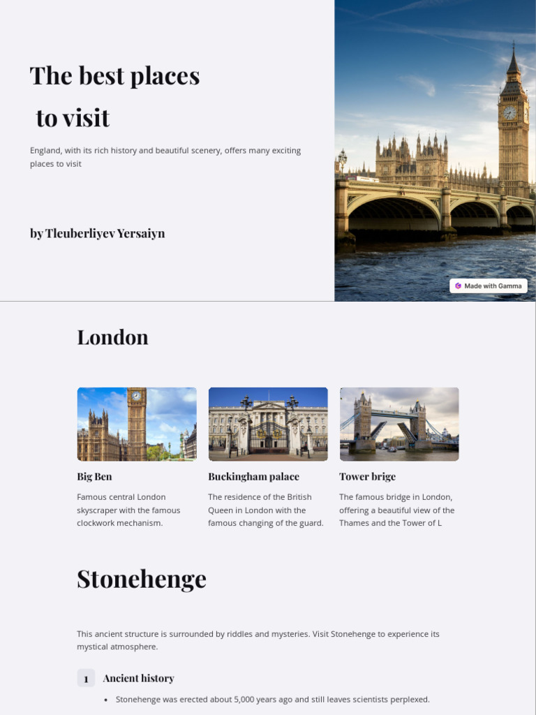 The Best Places | PDF