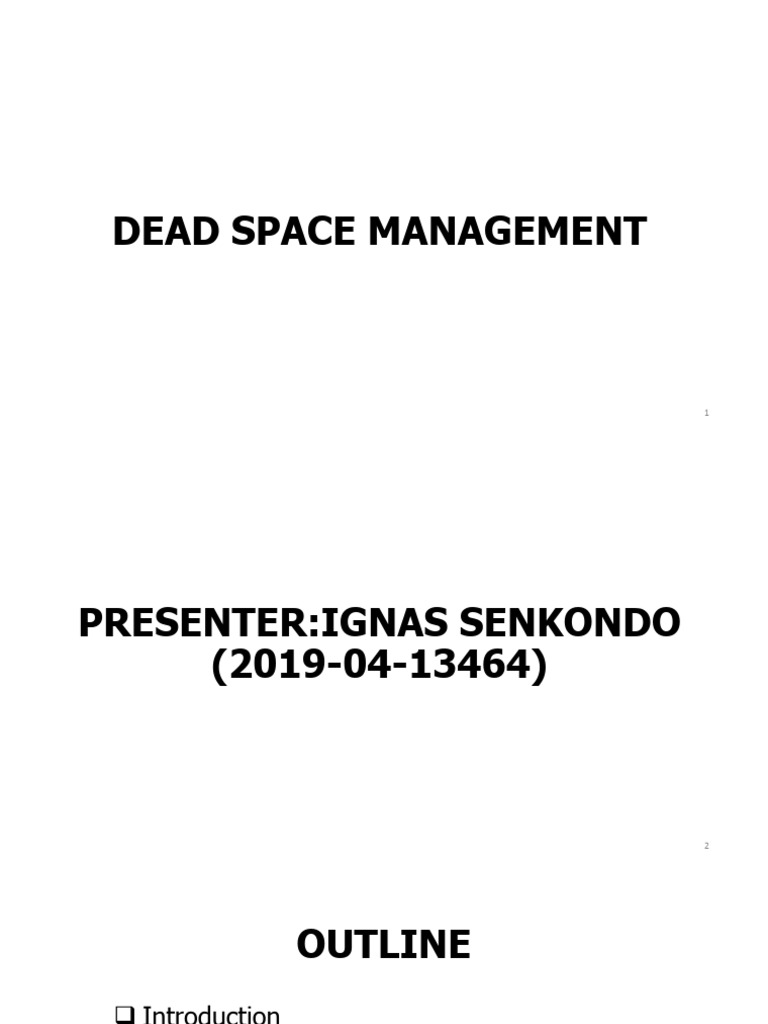Dead Space Management | PDF | Wound | Surgery