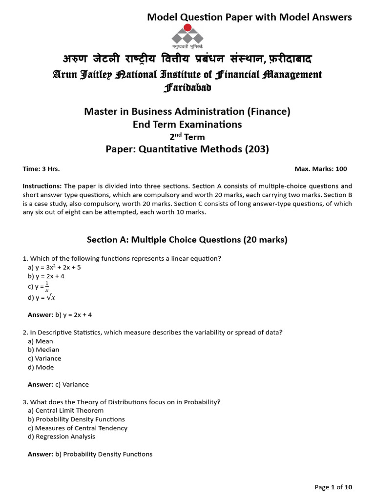 Quant Model Ques | PDF