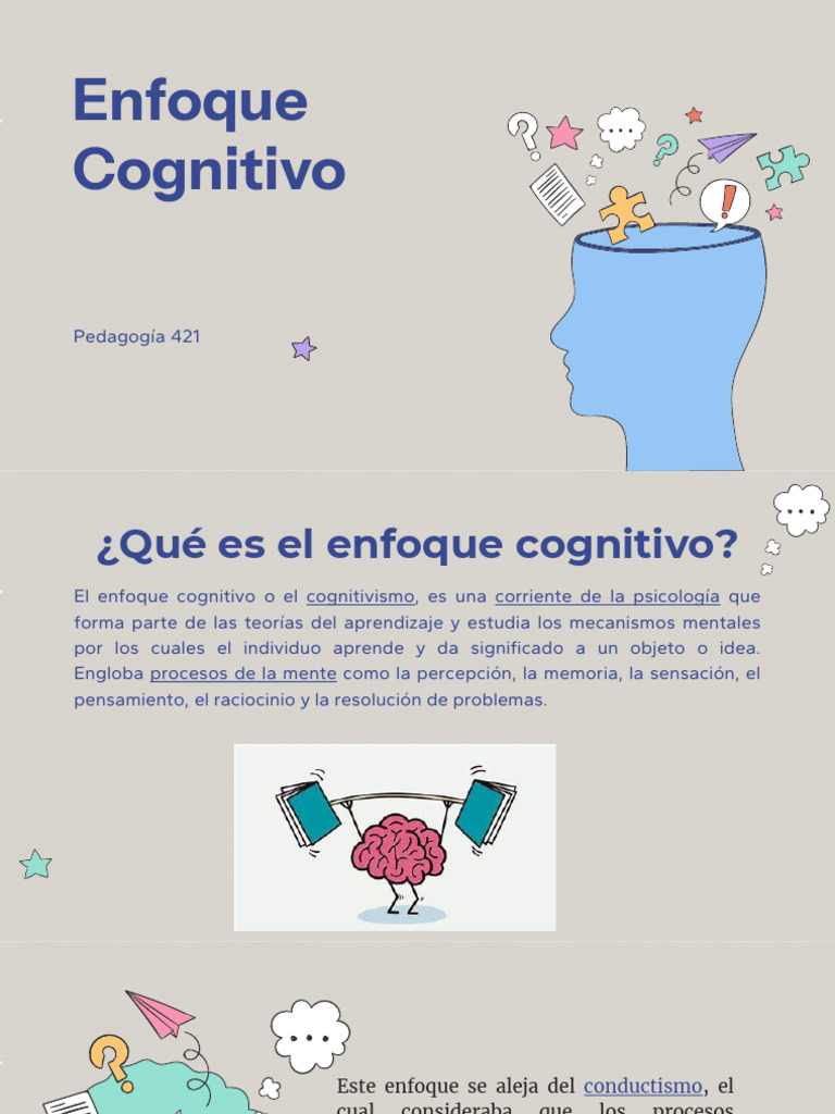 Enfoque Cognitivo: Claves y Objetivos | PDF