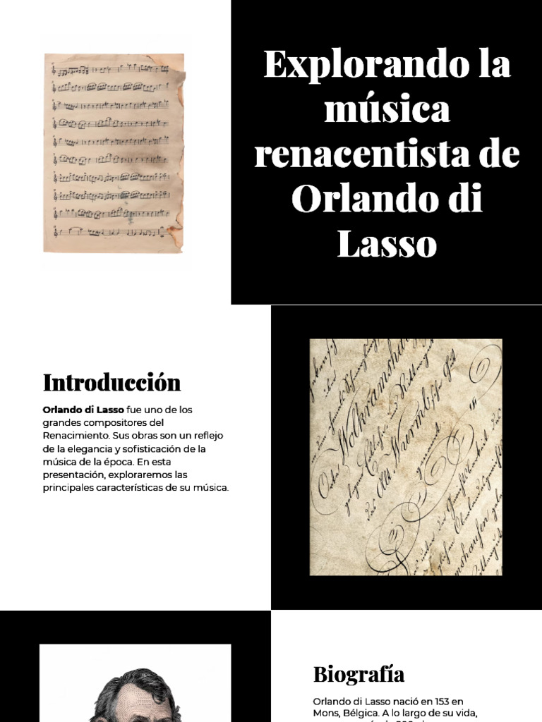 Música Renacentista de Orlando di Lasso | PDF