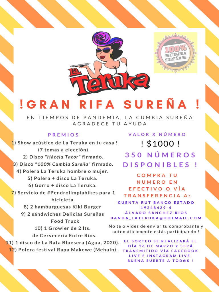 Afiche Rifa Final | PDF | Cocina, comidas y vino
