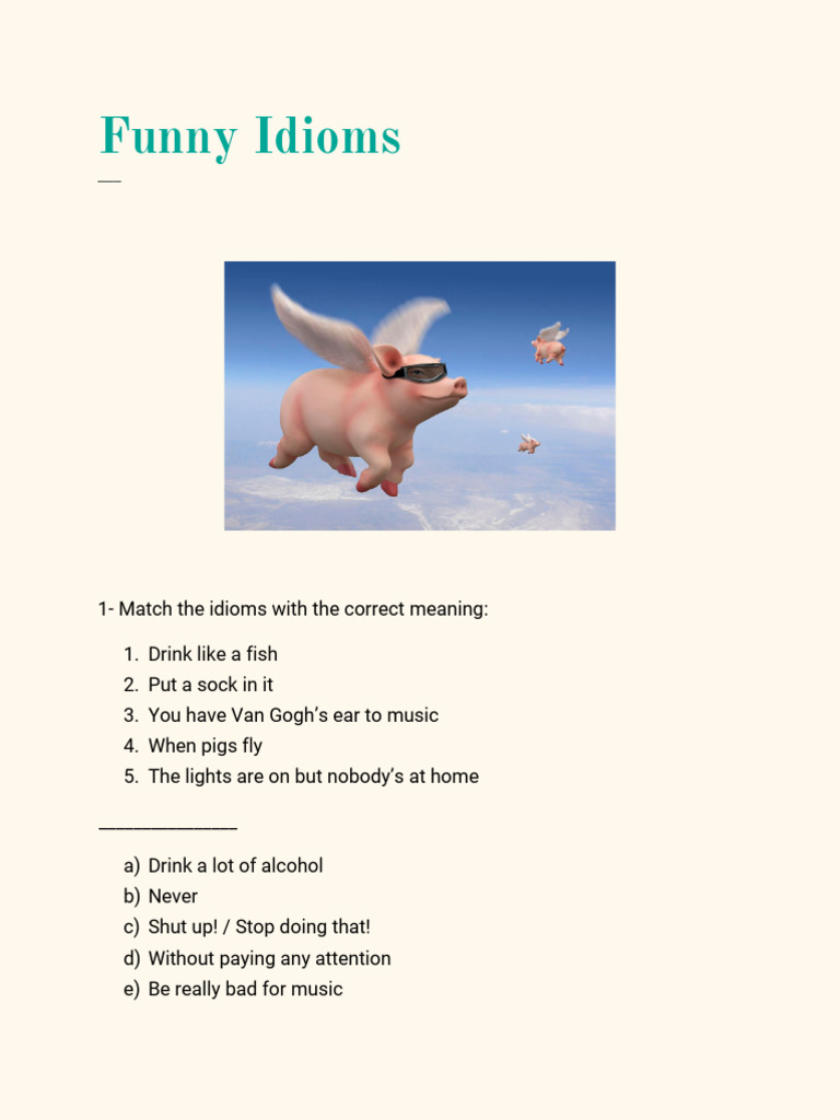 Funny Idioms | PDF