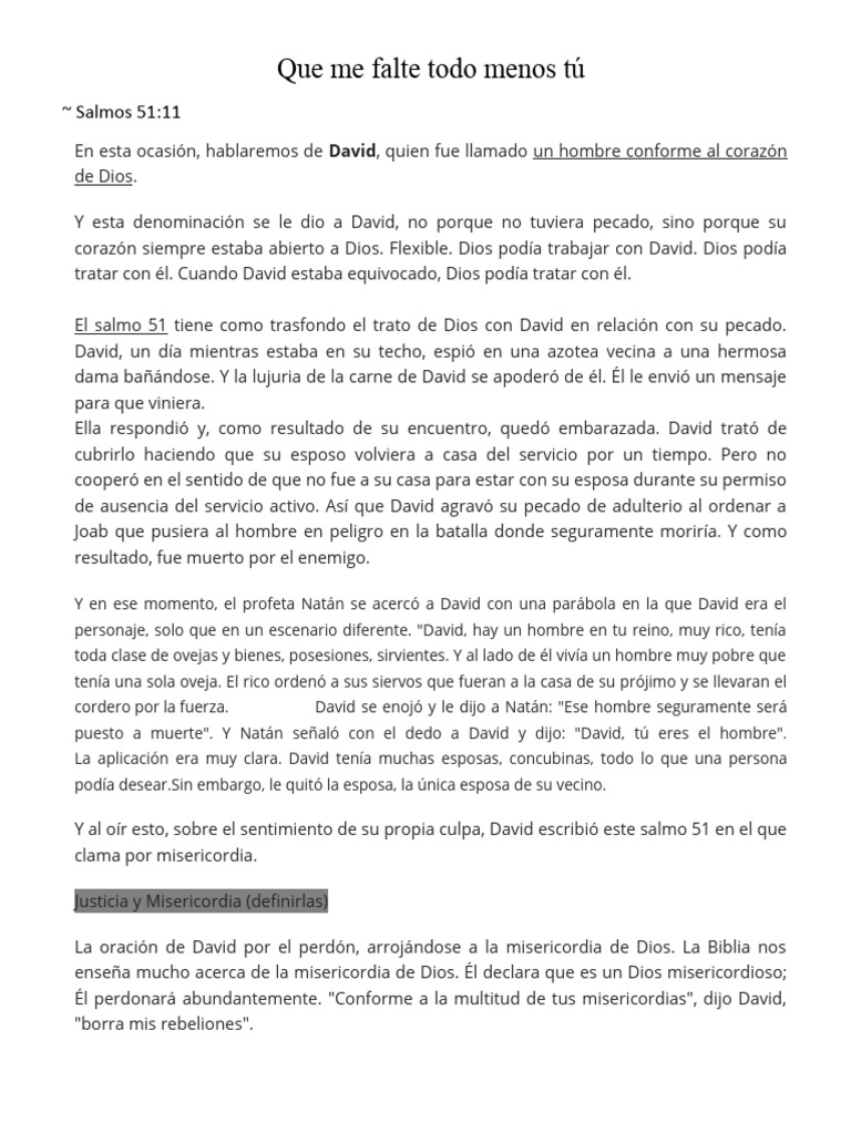 Bosquejos para Prédicas | Descargar gratis PDF | David | Pecado