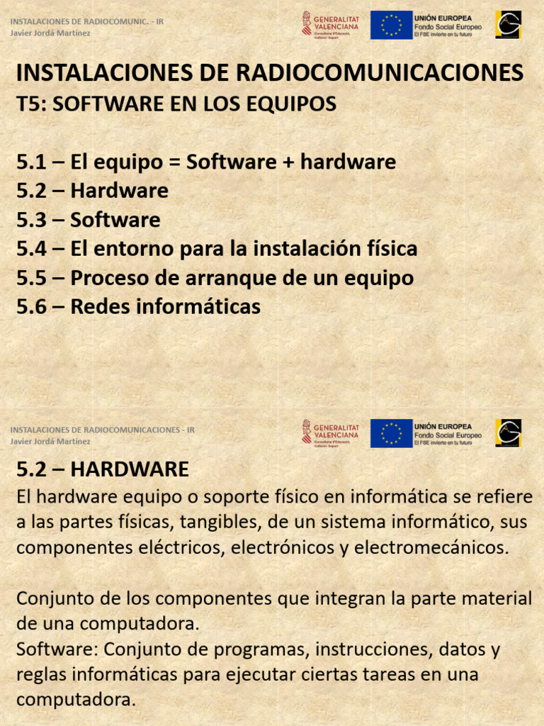 T5 El Software en Los Equipos | PDF