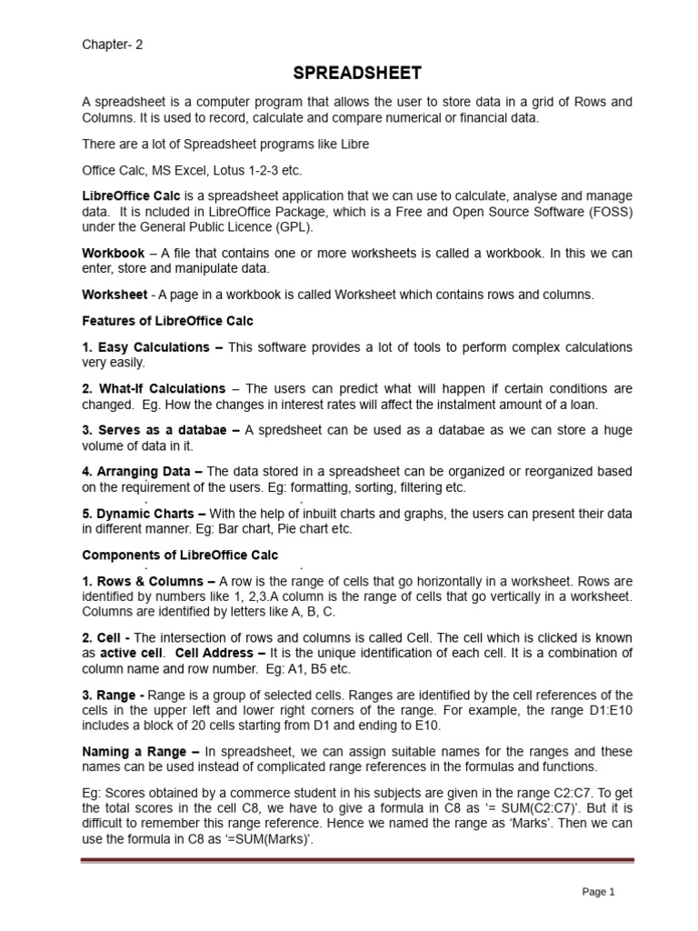 Chapter 2 Spreadsheet - 2.5 | PDF | Spreadsheet | Worksheet