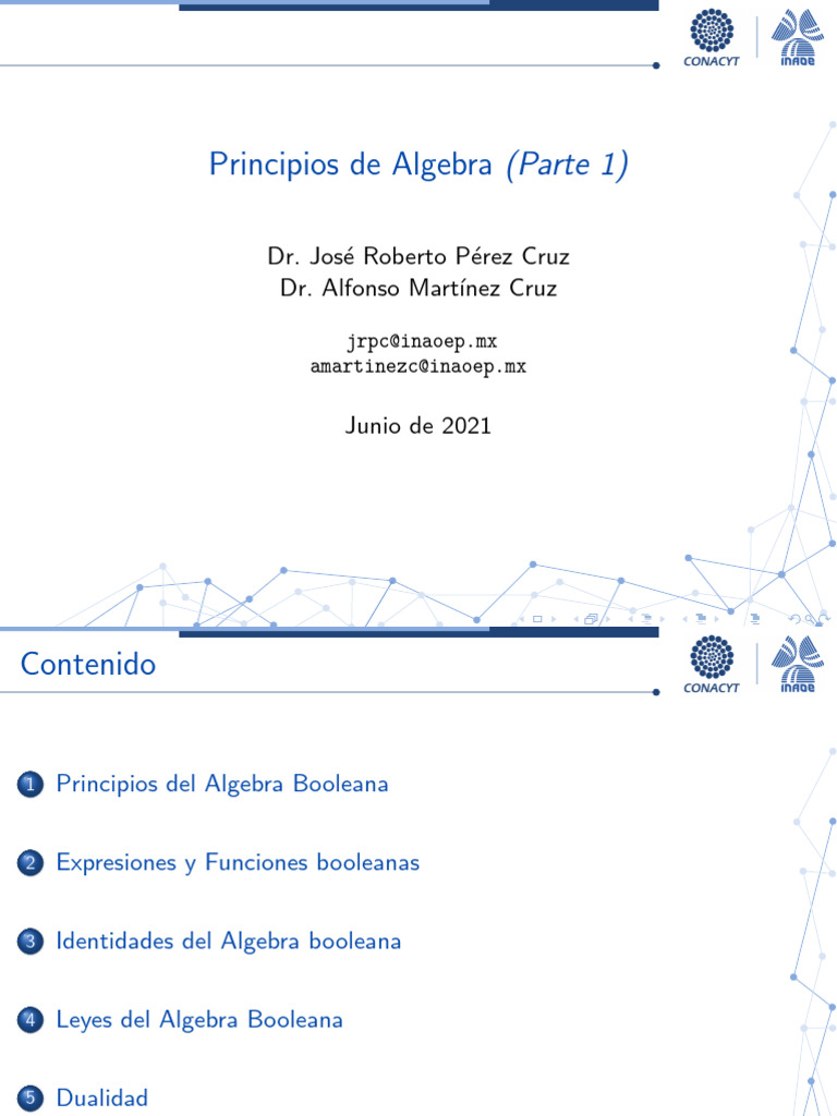 Principios de Algebra Parte 1 | PDF | Álgebra de Boole | Enseñanza de ...